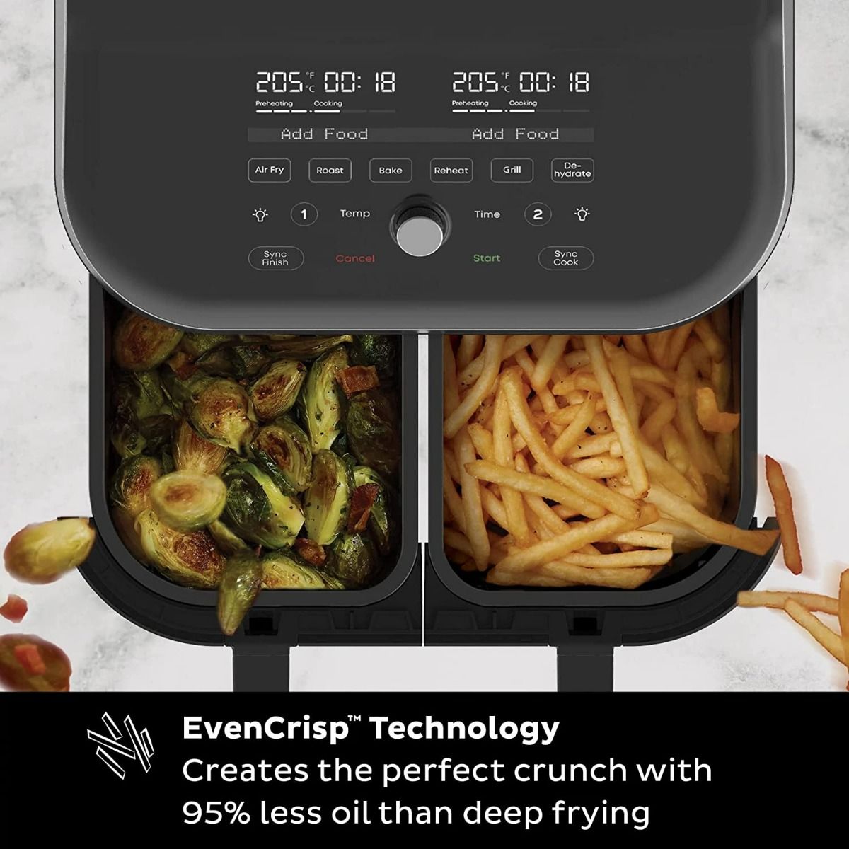 All Products: Instant Pot Vortex Plus Dual Basket With ClearCook - 7.6L ...