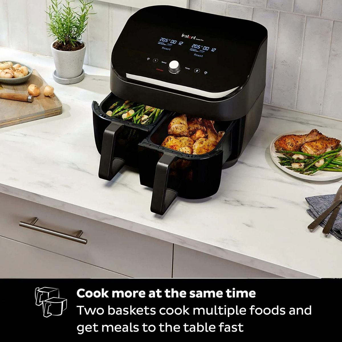 All Products: Instant Pot Vortex Plus Dual Basket With ClearCook - 7.6L ...