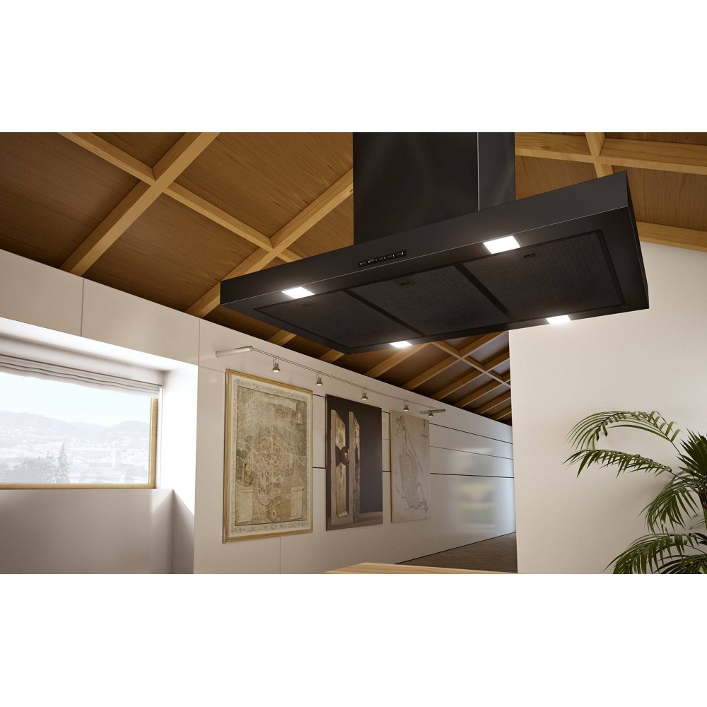 COOKER HOODS: Airforce F54S4 Island hood vent 90cm black